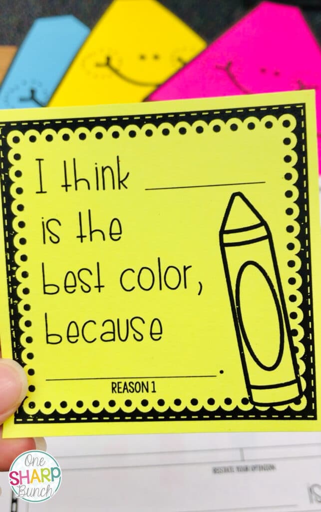 Opinion Writing with "The Day the Crayons Quit" - One Sharp Bunch