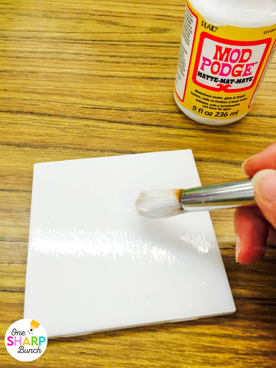 Simple & Adorable DIY Tile Coasters Mother's Day Crafts - One Sharp Bunch
