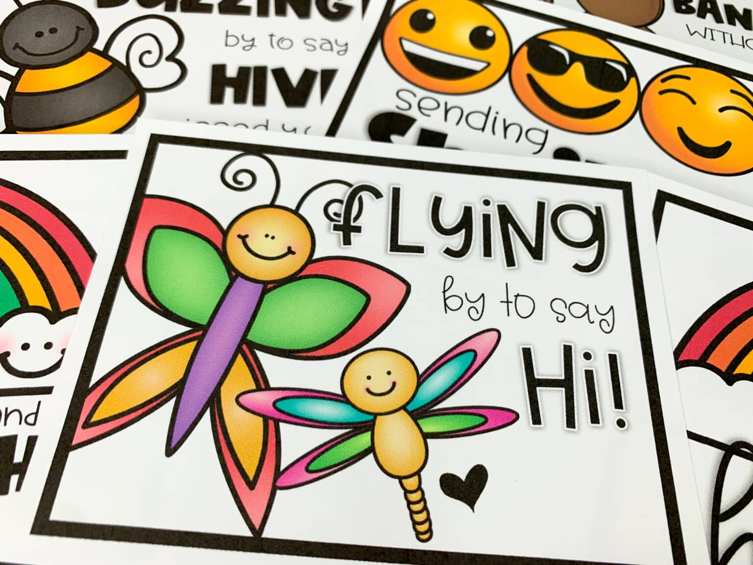 8 Free Miss You Cards for Kids - One Sharp Bunch