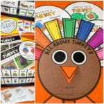 Turkey Math Activities Using a Number Line - One Sharp Bunch