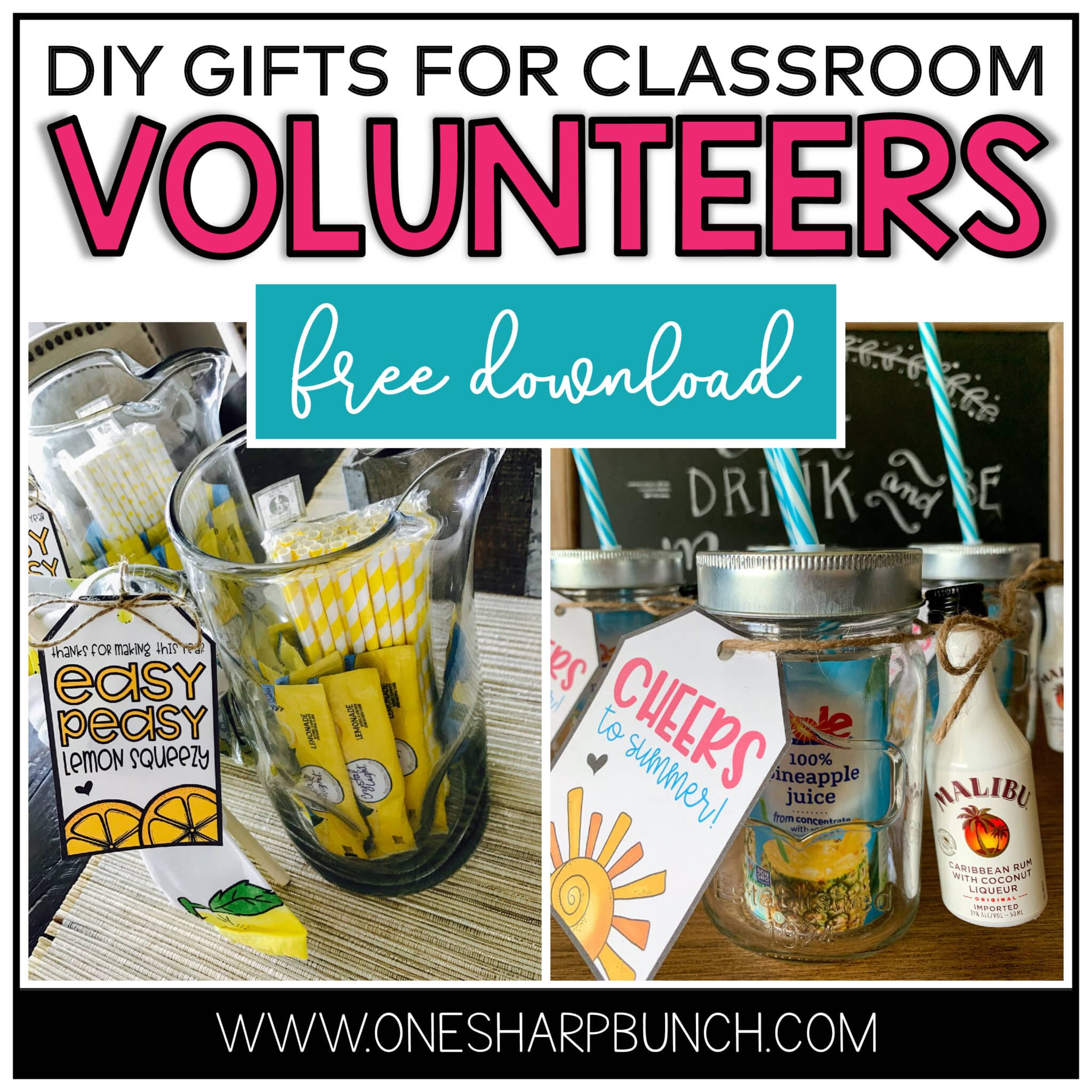 DIY Gifts for Classroom Volunteers to Say Thank You - One Sharp Bunch