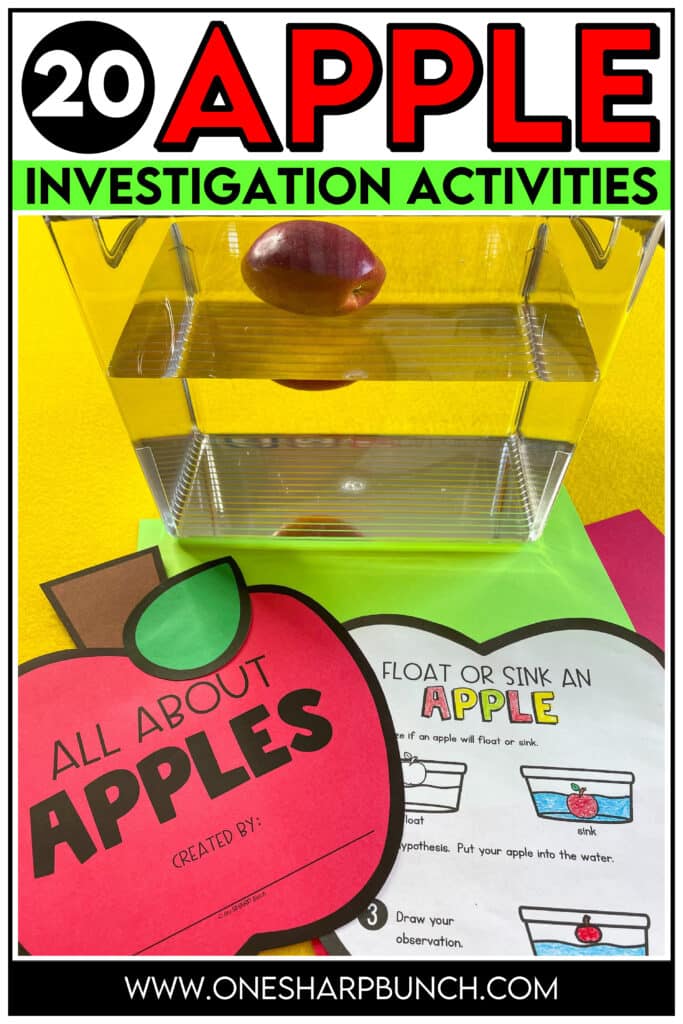 20 Apple Investigation Activities for Kids - One Sharp Bunch