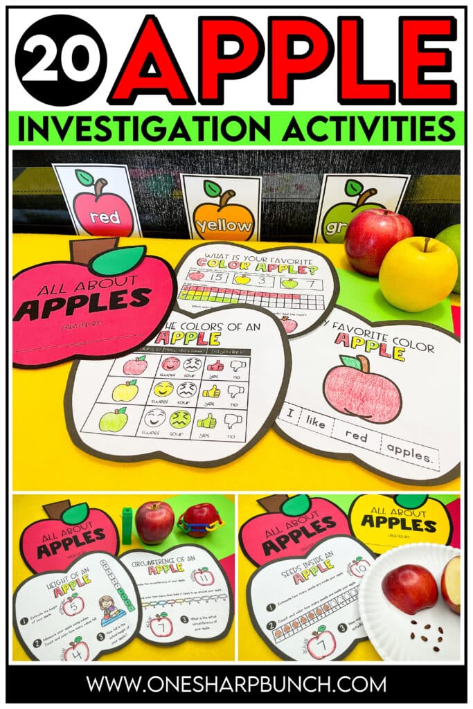 20 Apple Investigation Activities for Kids - One Sharp Bunch