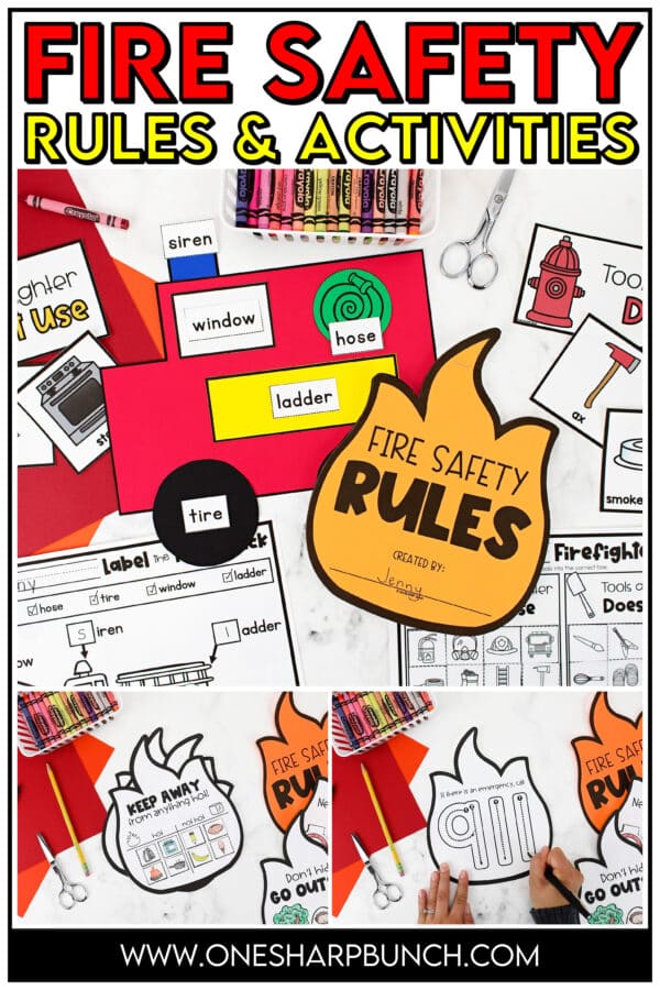 Fire Safety Rules, Activities and Crafts for Kids - One Sharp Bunch