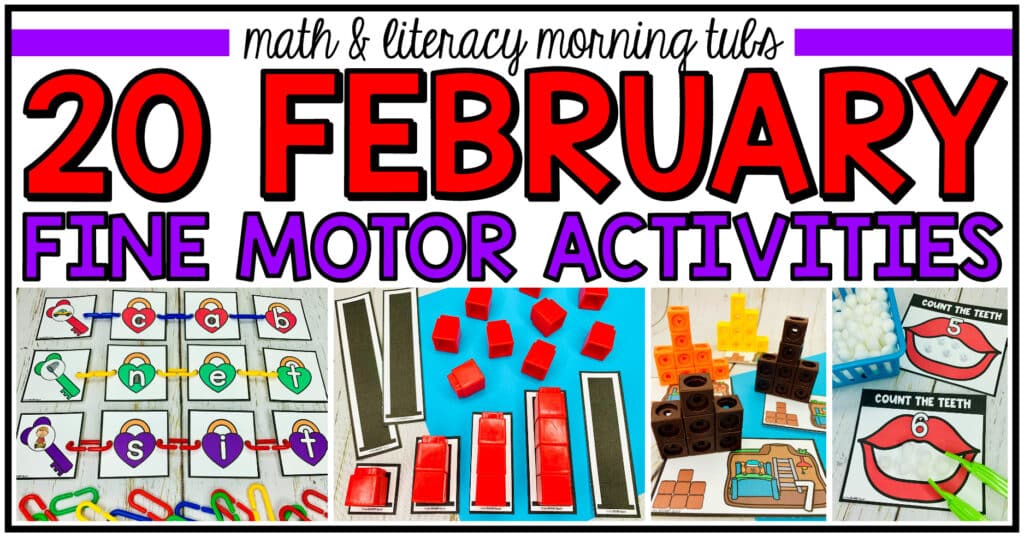 February Fine Motor Activities - One Sharp Bunch