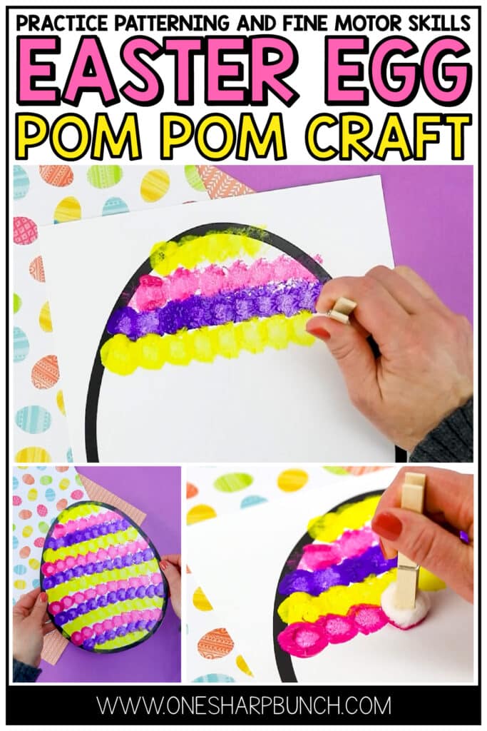 Easter Egg Craft for Patterning and Fine Motor Skills - One Sharp Bunch