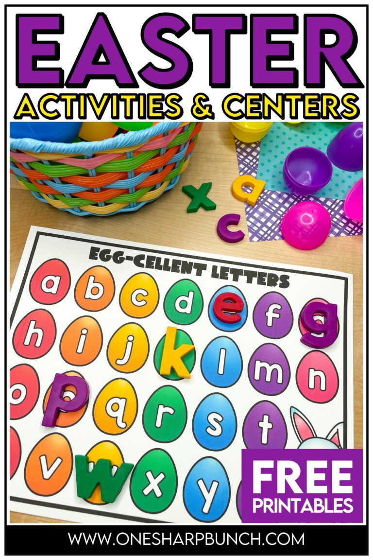 Easter Egg Alphabet Centers with Magnetic Letters - One Sharp Bunch