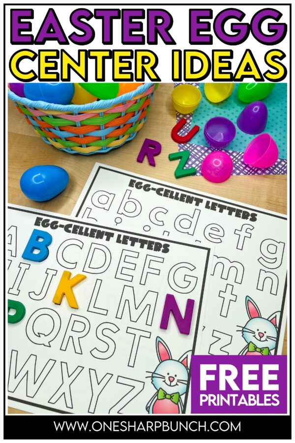 Easter Egg Alphabet Centers with Magnetic Letters - One Sharp Bunch