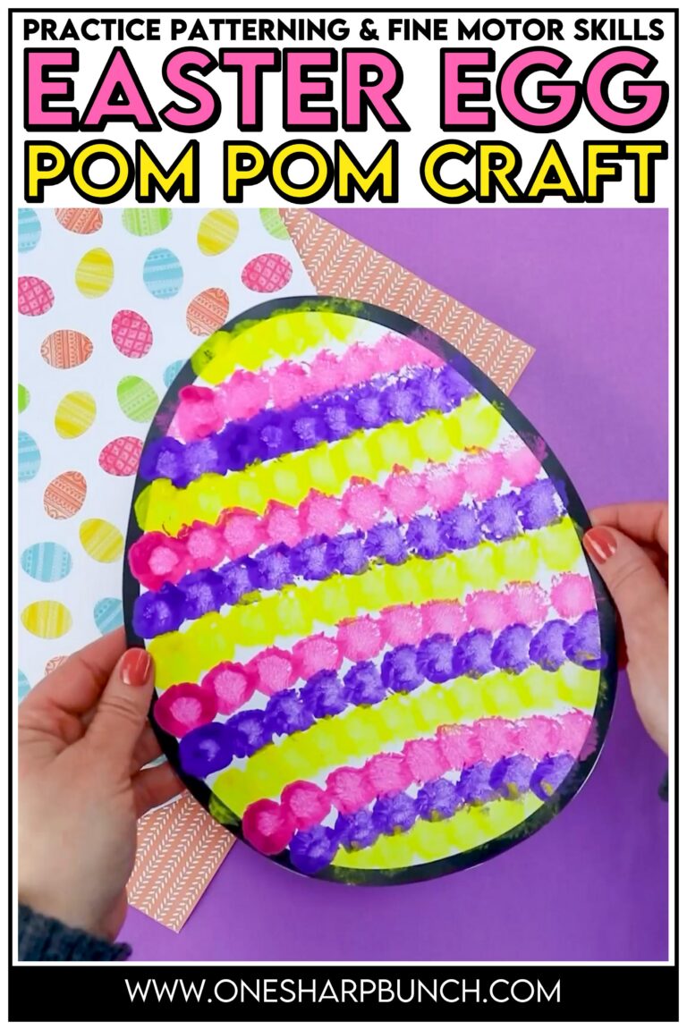 Easter Egg Craft for Practicing Patterns - One Sharp Bunch
