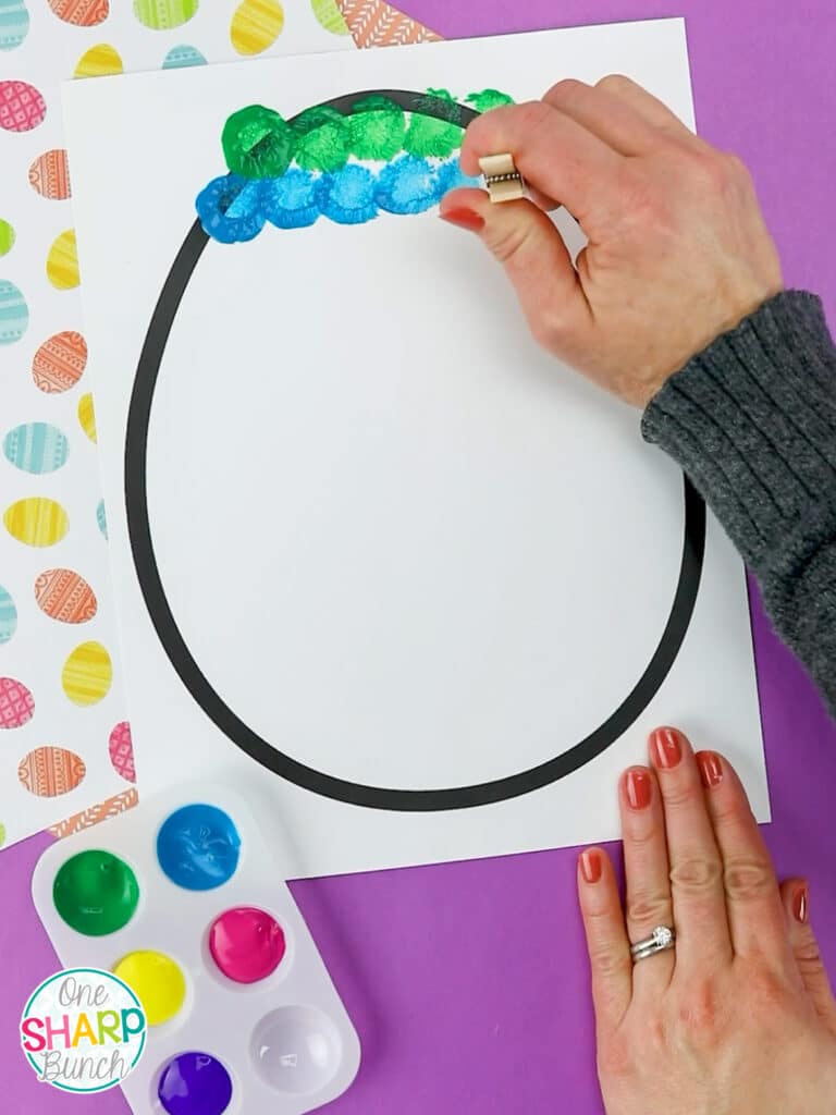 Easter Egg Craft for Practicing Patterns - One Sharp Bunch