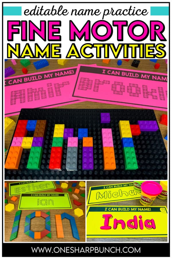 Fine Motor Name Activities Practice Mats - One Sharp Bunch