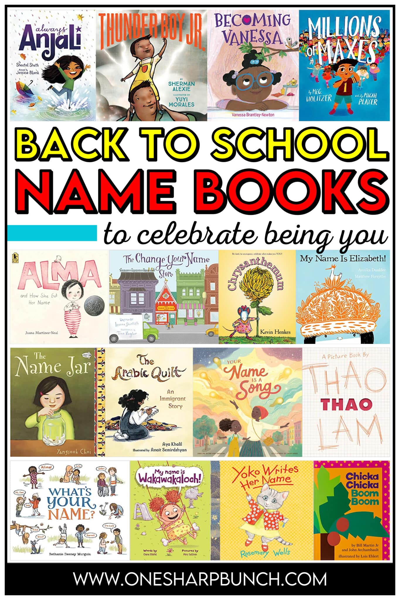 25 Name Books for Back to School - The Sharp Kinder Club