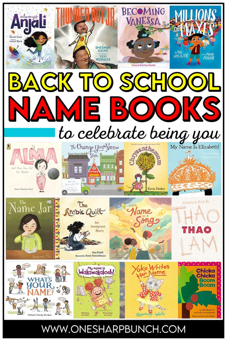 25 Name Books for Back to School - One Sharp Bunch