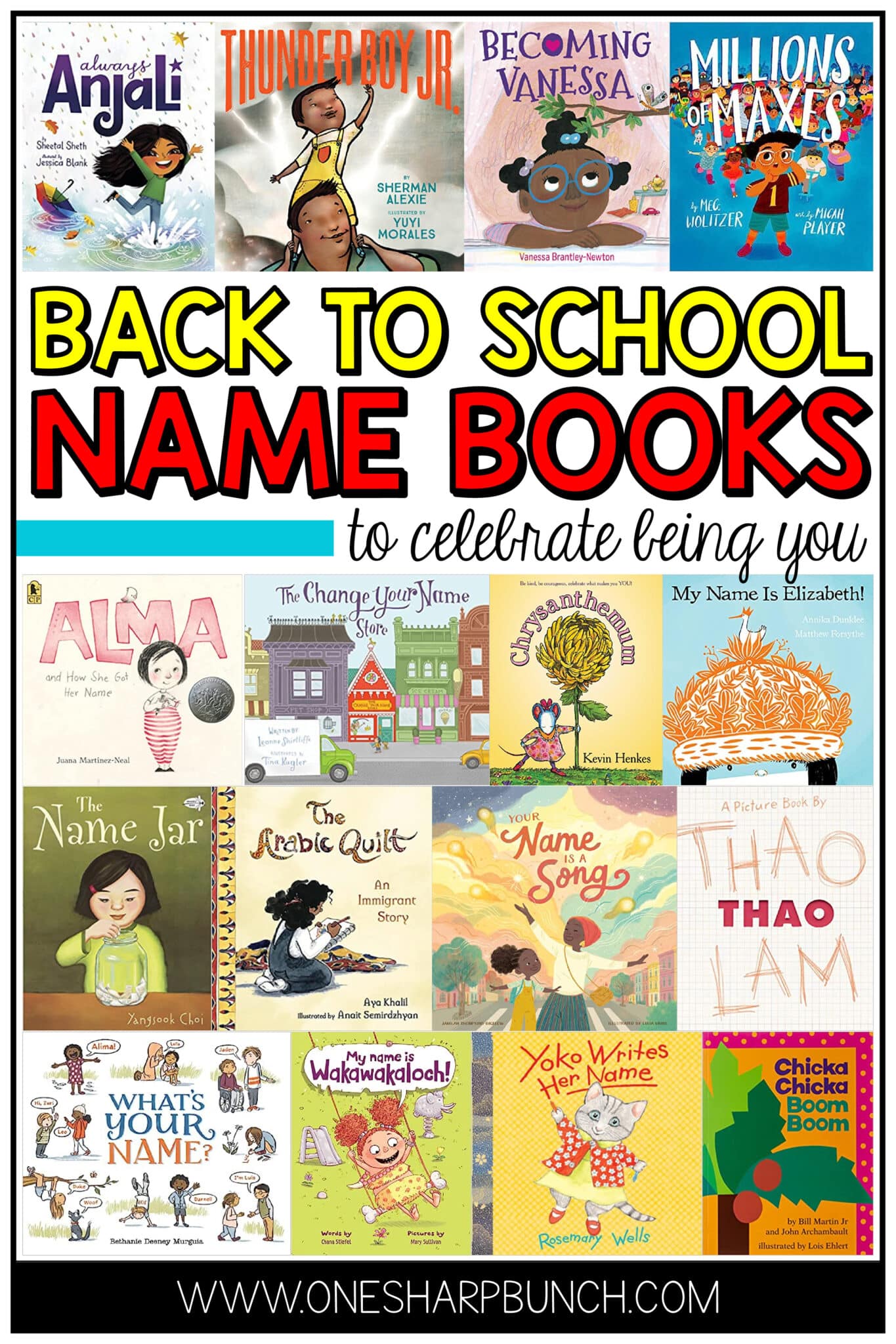 25 Name Books for Back to School - One Sharp Bunch