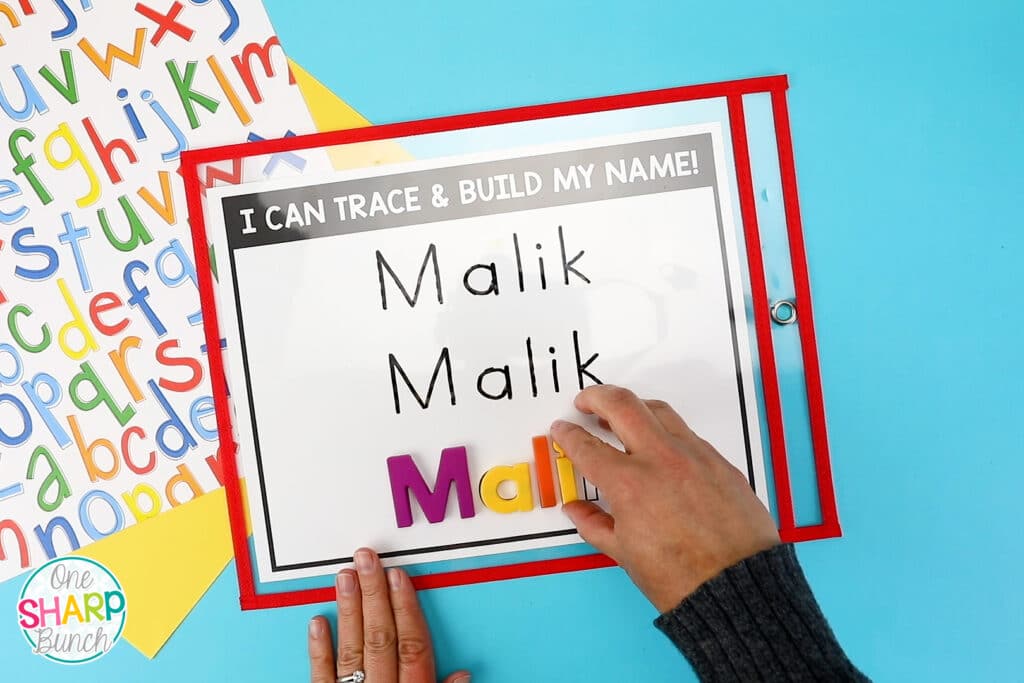 Editable Name Writing Practice Activities - One Sharp Bunch