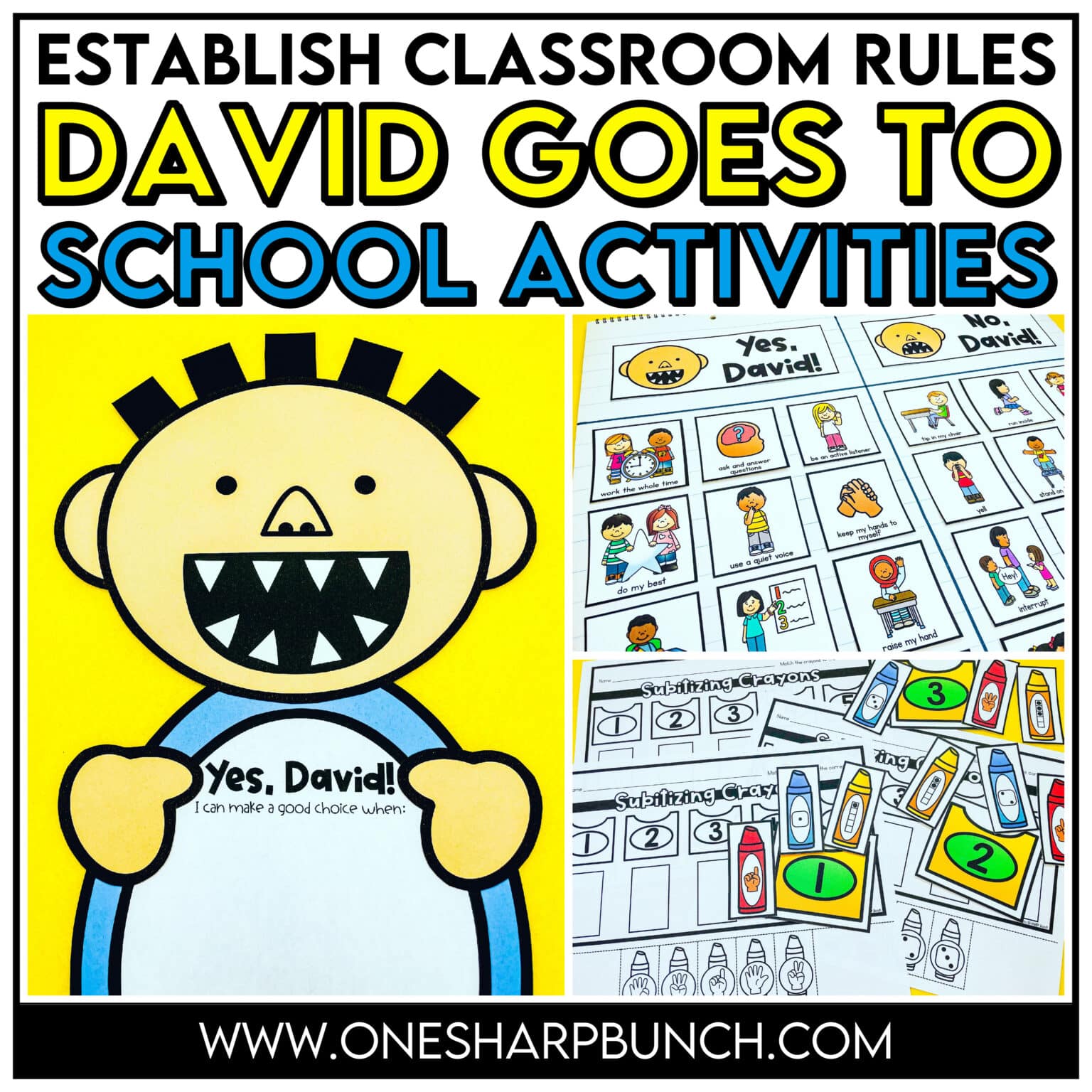 20 David Goes to School Activities and Craft for Back to School Rules ...