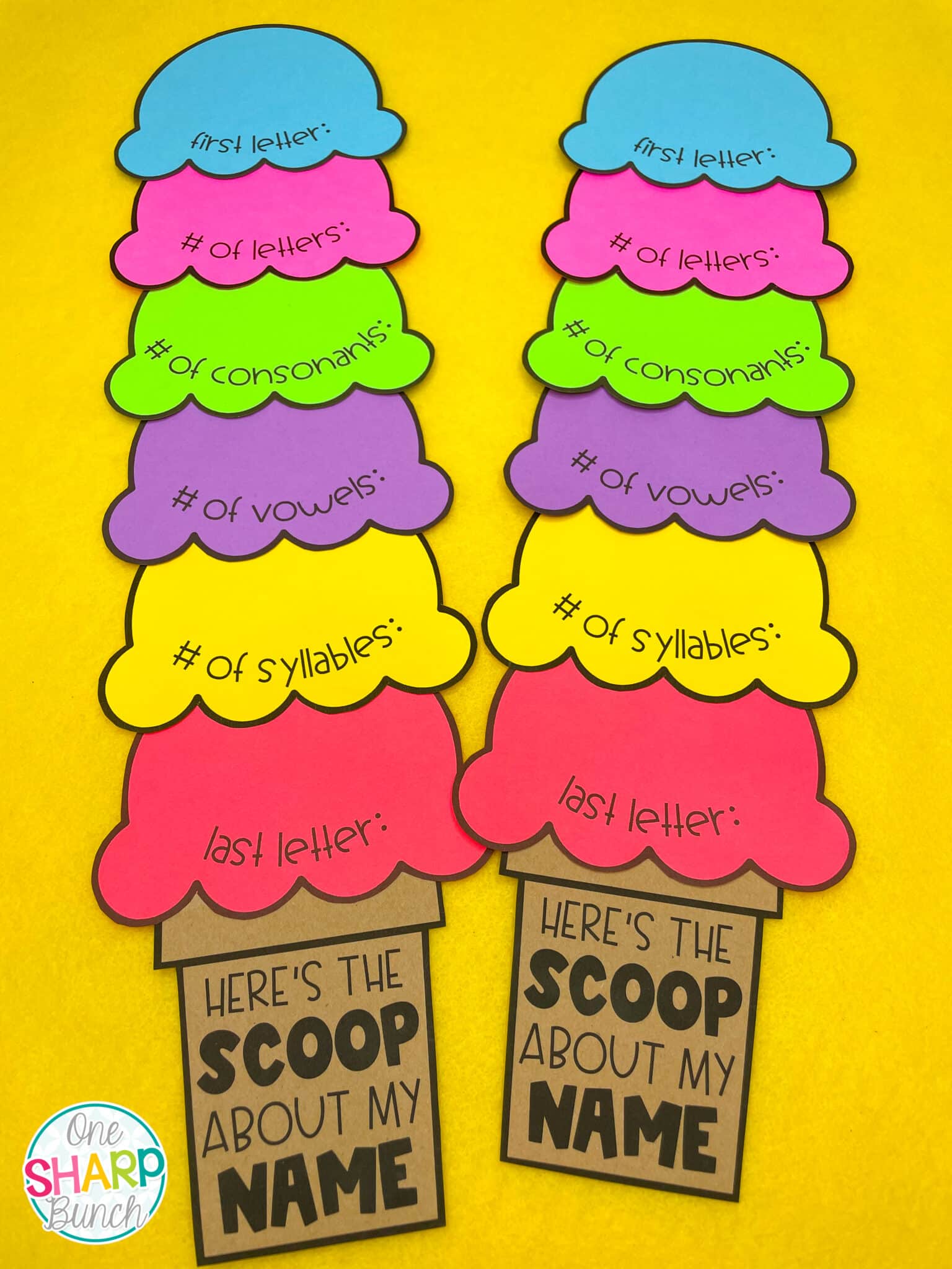 Name Activities for Preschool and Kindergarten - One Sharp Bunch
