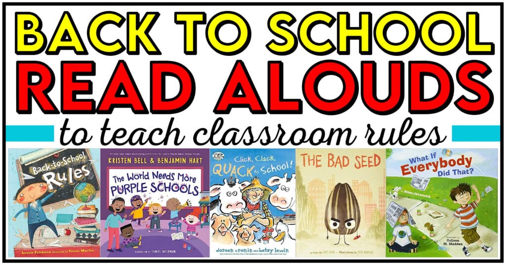 Back to School Books to Teach Rules and Procedures - One Sharp Bunch