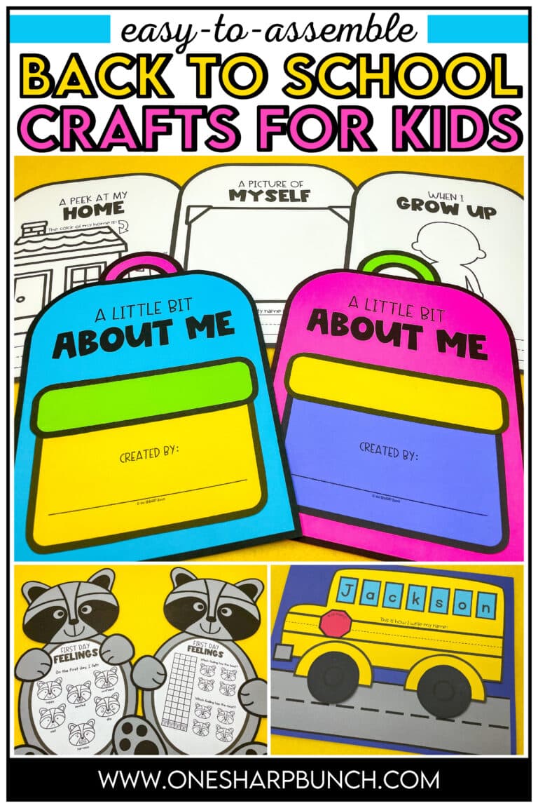 Back to School Crafts for Kids - One Sharp Bunch