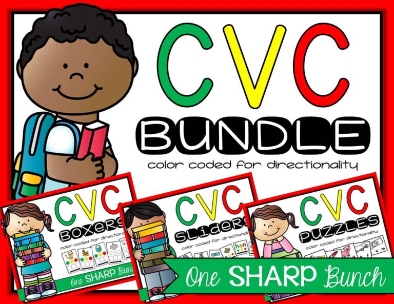 Multisensory CVC Word Activities - One Sharp Bunch