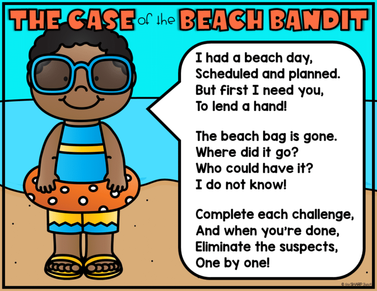 Digital Beach Day Activities for the End of the Year - One Sharp Bunch