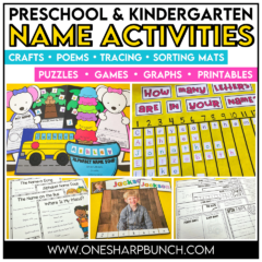 Easy to Assemble All About Me Activities for Back to School - One Sharp ...