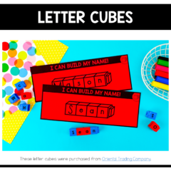 Letter Cubes Name Mats | Fine Motor Name Activities - One Sharp Bunch