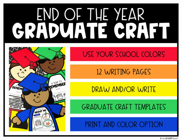 End of the Year Memory Book Graduation Craft & Writing Activities - One ...