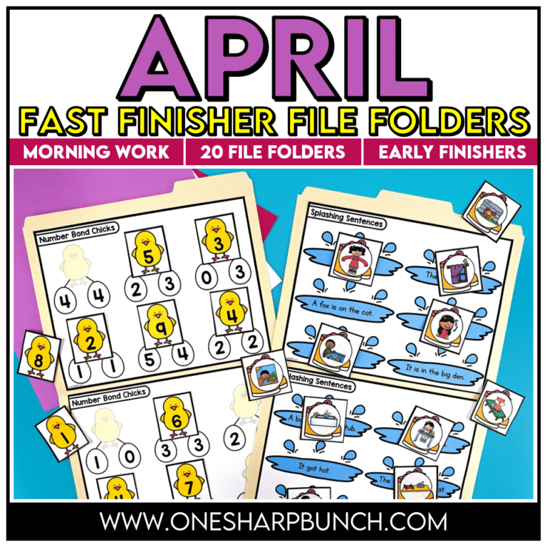 240 Early Finishers Activities, Fast Finisher File Folder Games Bundle ...