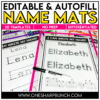 Editable Name Writing Practice Activities - One Sharp Bunch