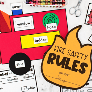 Fire Safety Week Bundle | Fire Truck Craft | Fire Safety Crafts - One ...