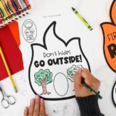 Fire Safety Week Craft | Fire Safety Rules Interactive Shape Book - One ...