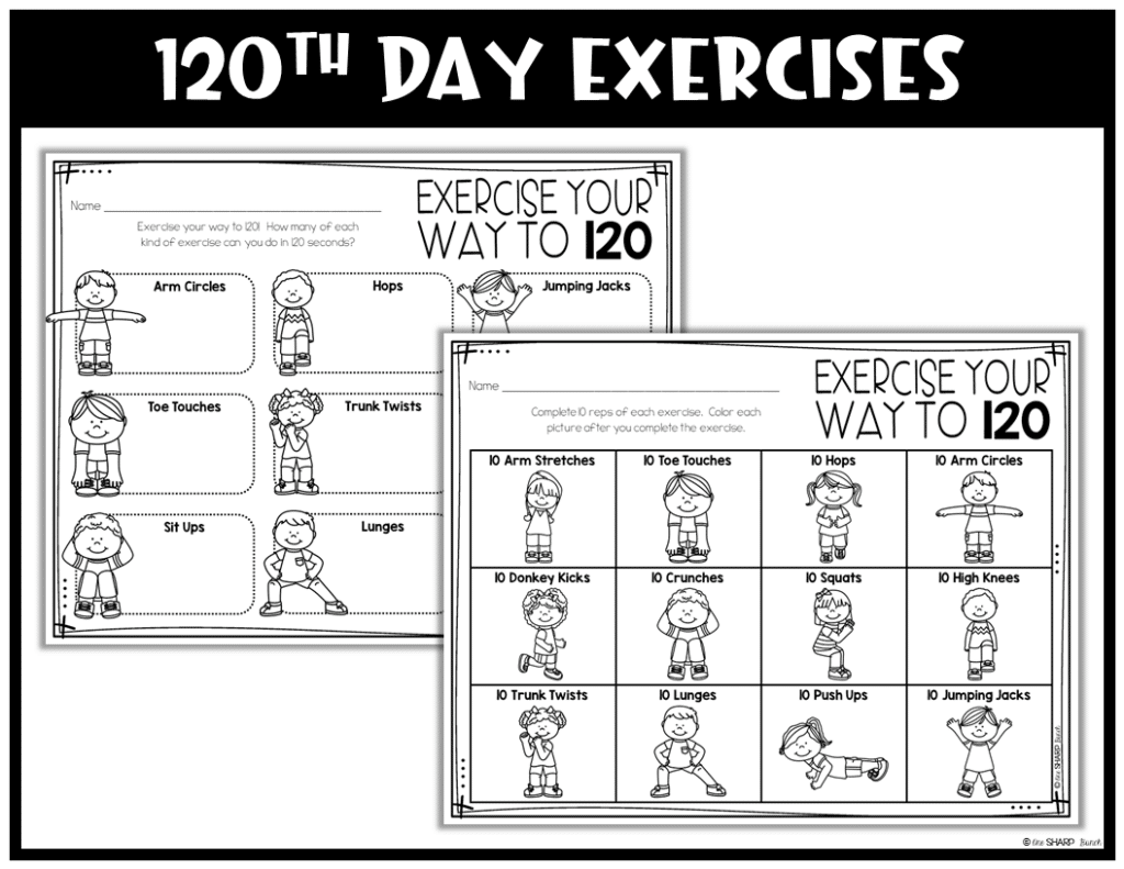 20 No Prep 120th Day of School Activities & Crafts - One Sharp Bunch