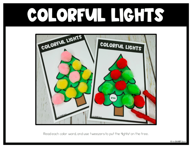 Fine Motor Activities for December Morning Work - One Sharp Bunch