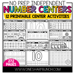 No Prep Number Activities Bundle | Math Centers for Kindergarten - One ...