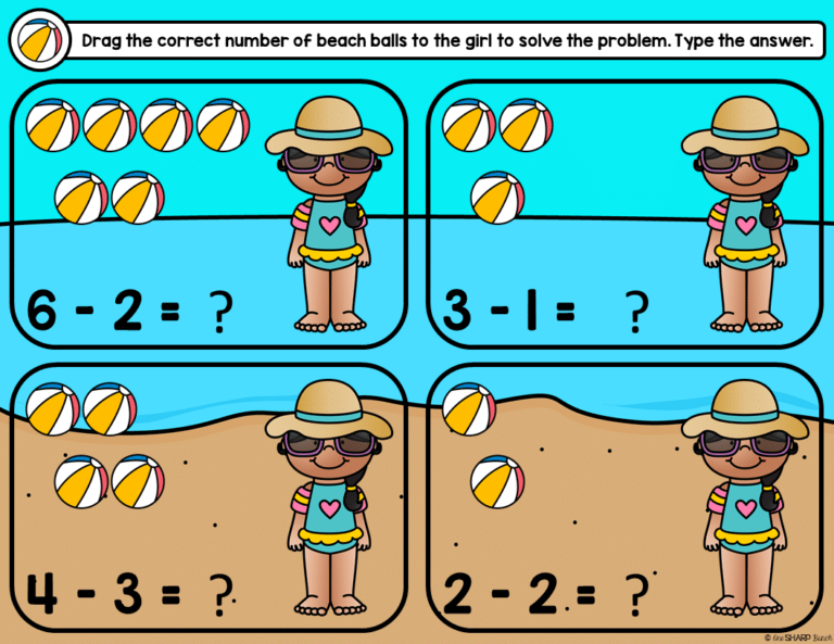 Digital Beach Day Activities for the End of the Year - One Sharp Bunch