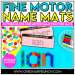 Pattern Blocks Name Mats | Fine Motor Name Activities - One Sharp Bunch