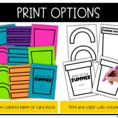 End of the Year Summer Bucket List Craft & Writing Activities - One ...