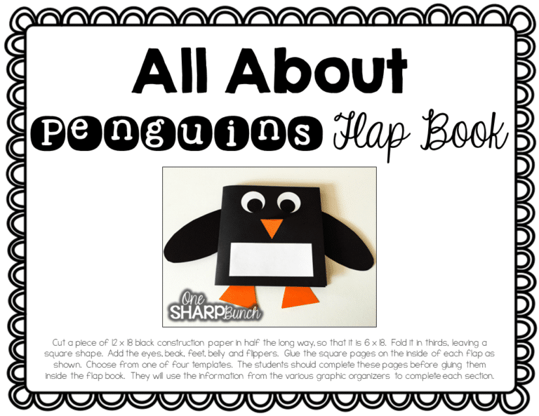 Penguin Craft - Penguins Flap Book - Penguin Graphic Organizers ...