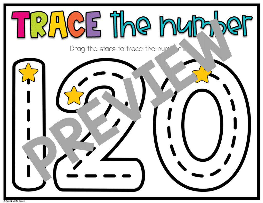 Digital 120th Day of School Activities - One Sharp Bunch