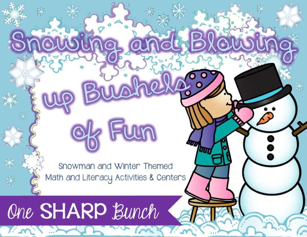 Winter Activities for Math and Literacy Centers - One Sharp Bunch