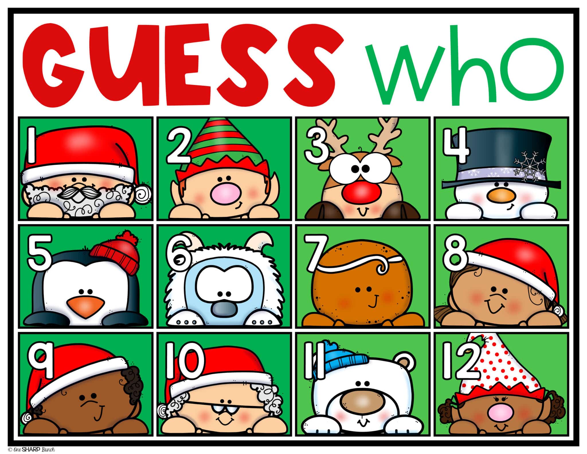 Digital Christmas Party Games for Kids - One Sharp Bunch