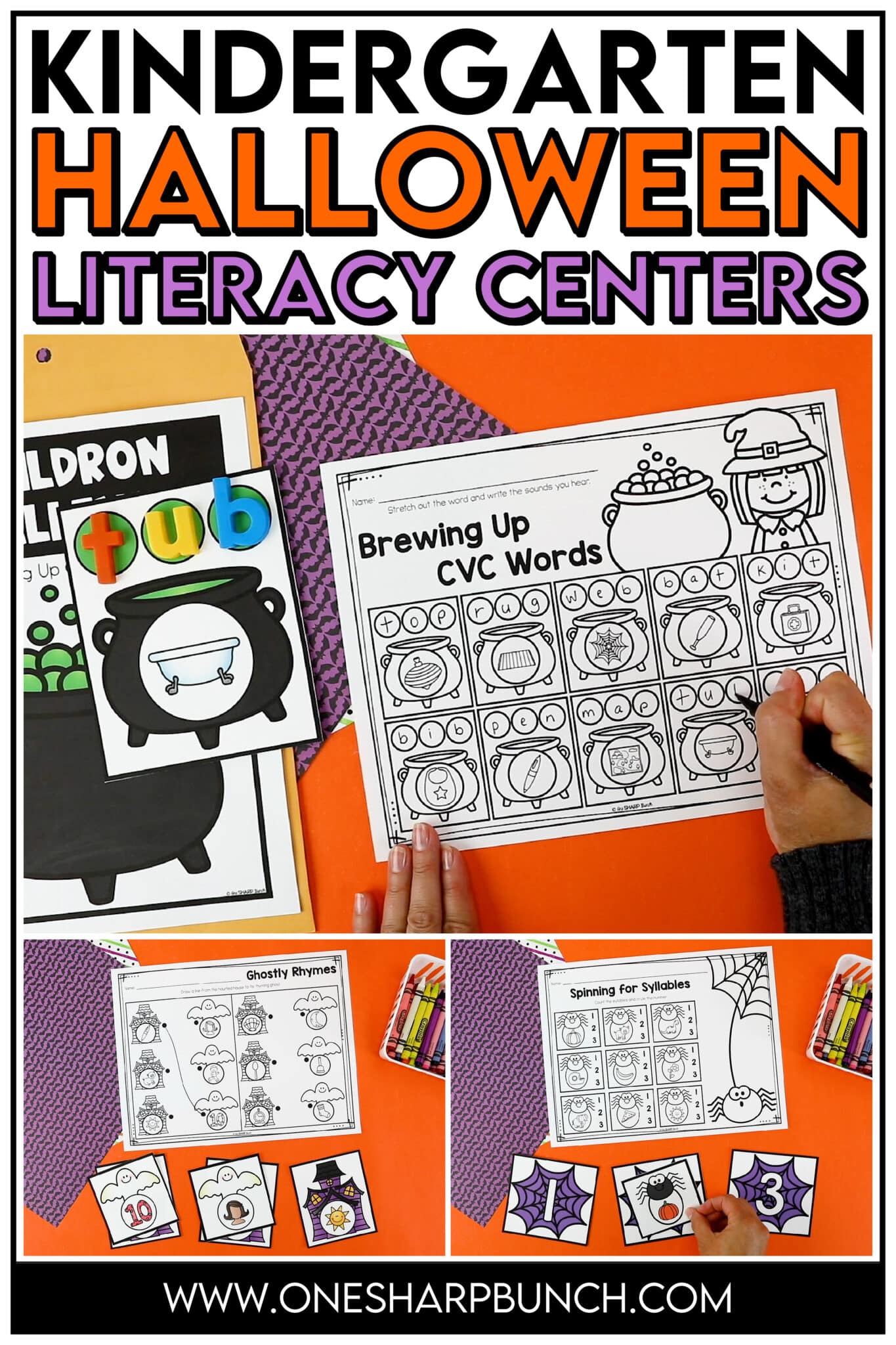 Halloween Centers for Kindergarten - One Sharp Bunch