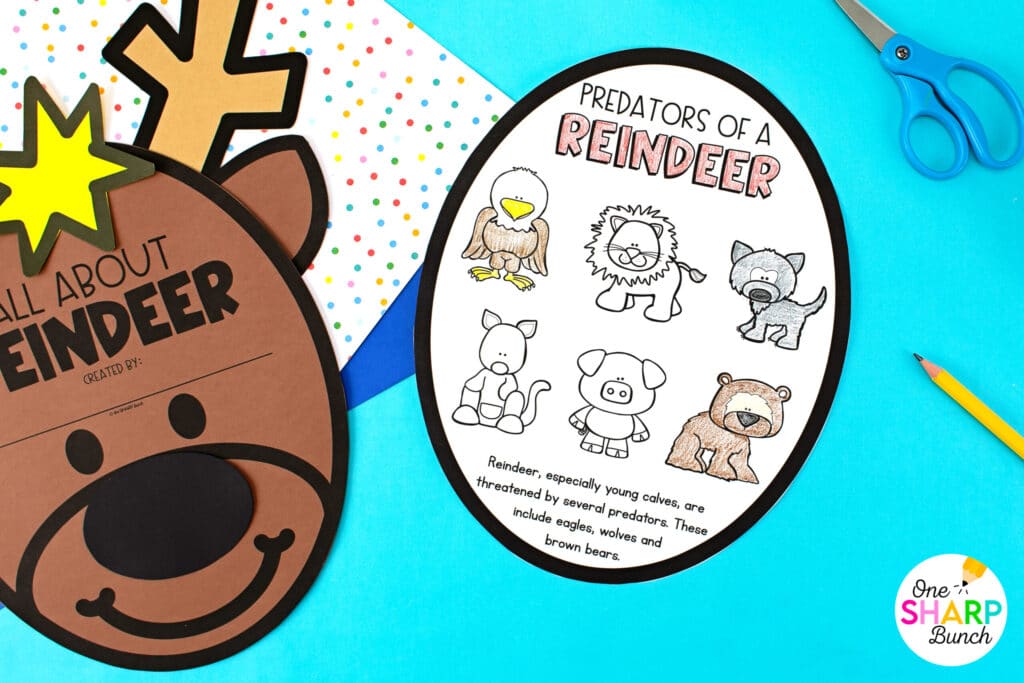 All About Reindeer Activities and Reindeer Craft for Kids - One Sharp Bunch
