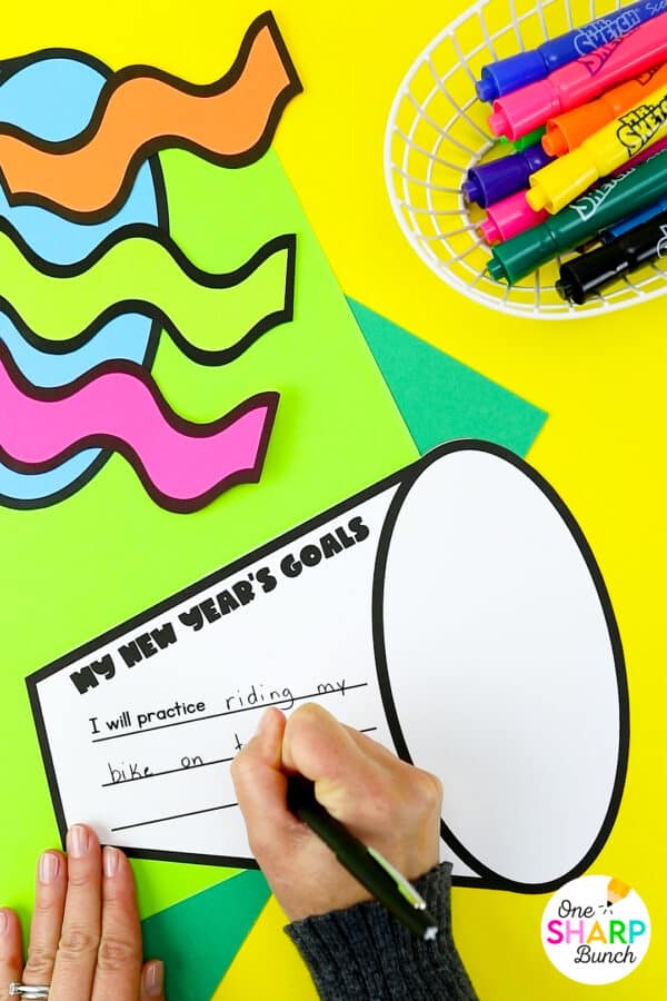 New Year's Resolution Craft and Bulletin Board Activities - One Sharp Bunch