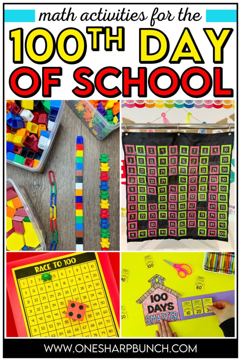100th Day Math Activities - One Sharp Bunch