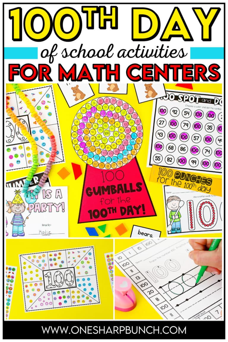 100th Day Math Activities For Kindergarten And First Grade One Sharp 100th Day Math Activities For Kindergarten And First Grade One Sharp