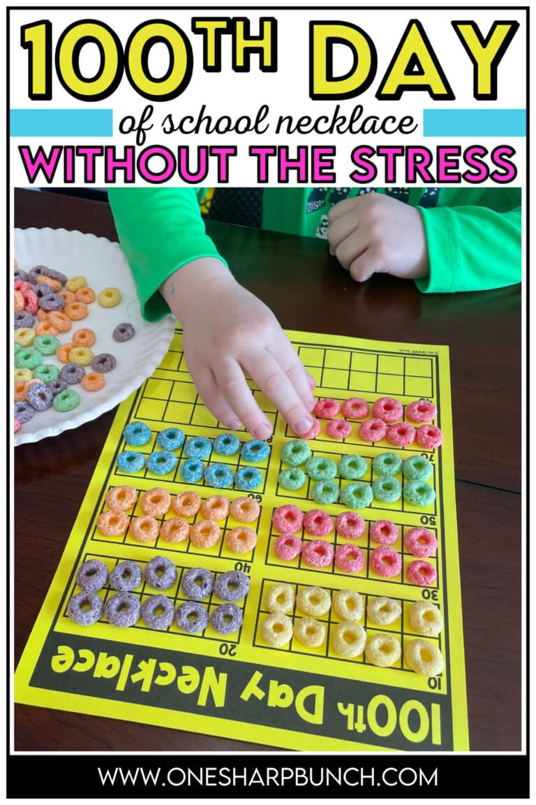 100th Day Necklace without the Stress - One Sharp Bunch