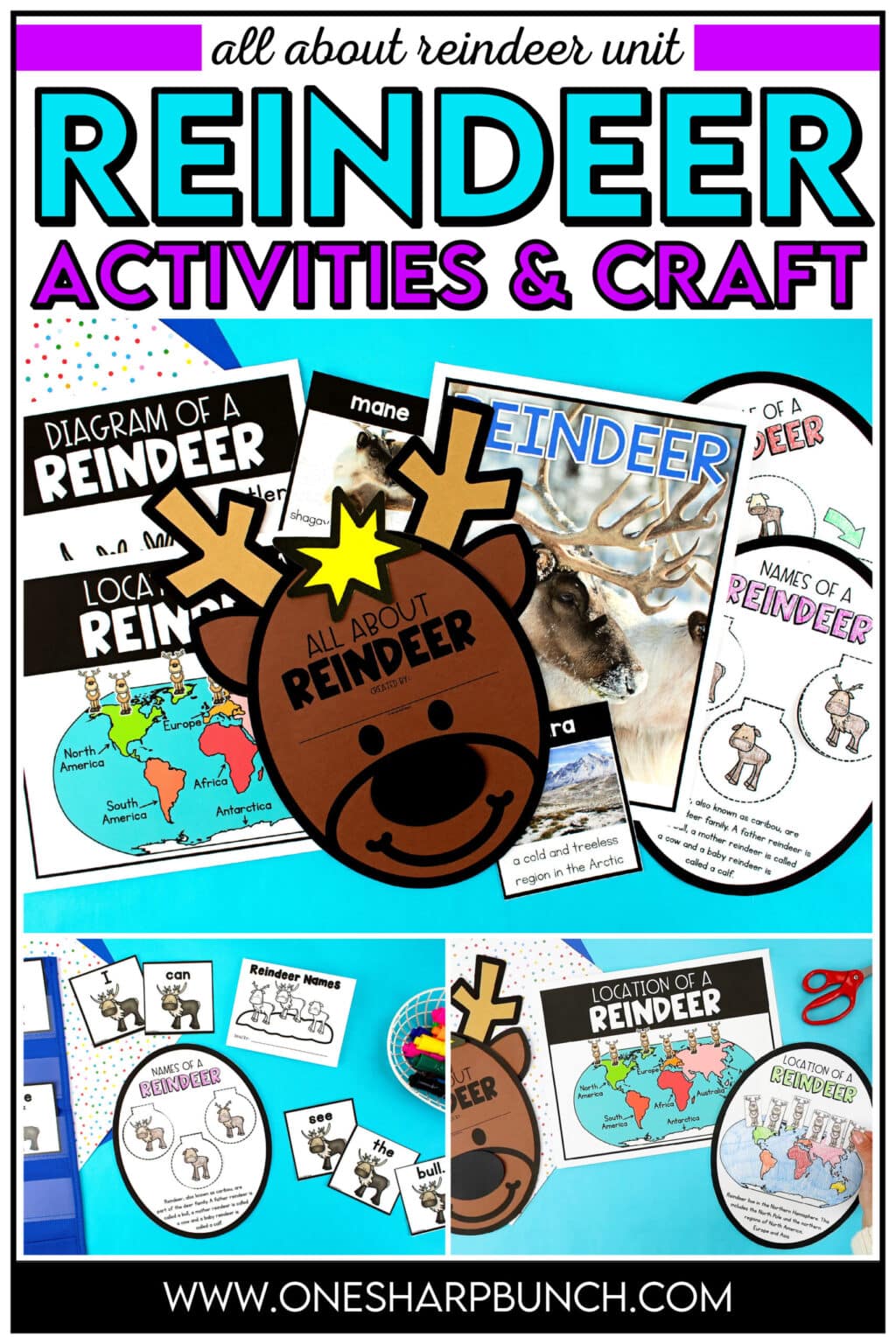 All About Reindeer Activities and Craft - One Sharp Bunch