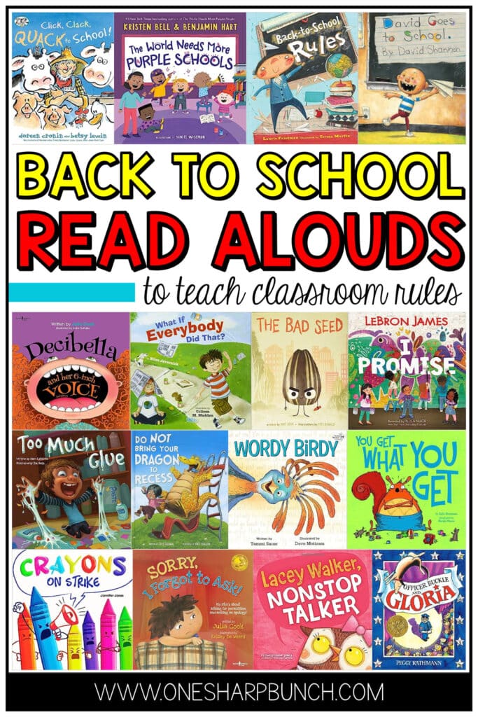 Back to School Books to Teach Rules and Procedures - One Sharp Bunch